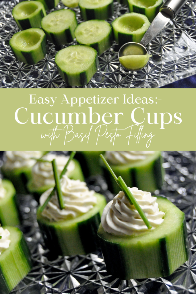 Cucumber Cups with Basil Pesto Filling - NaomiCakes