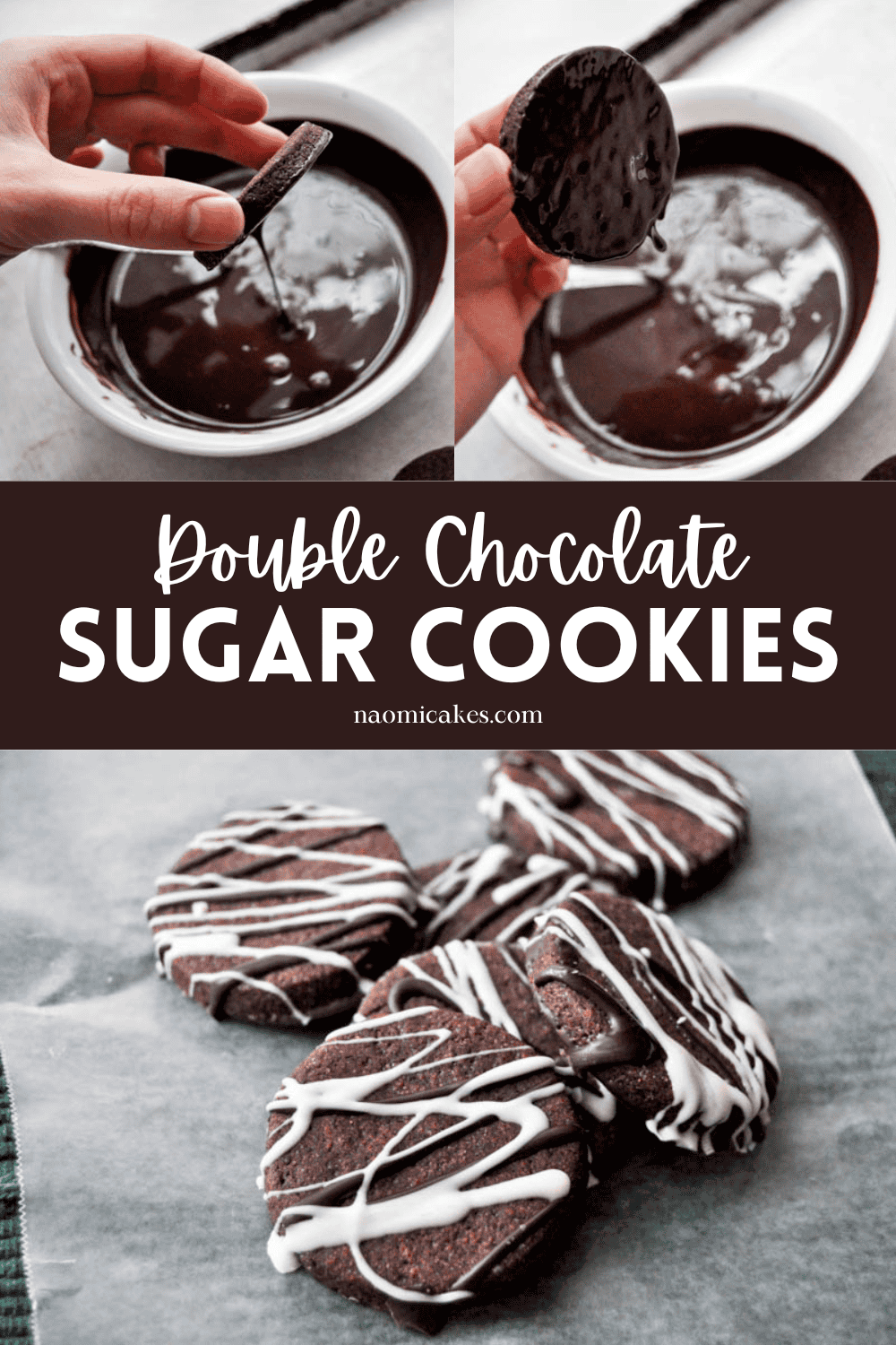 Double Chocolate Dipped Sugar Cookies [Recipe] - NaomiCakes