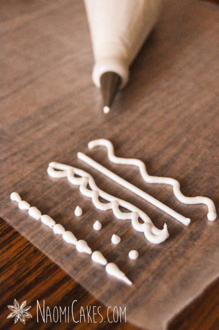 Basic Piping Techniques for Cake Decorating [Tutorial] - NaomiCakes