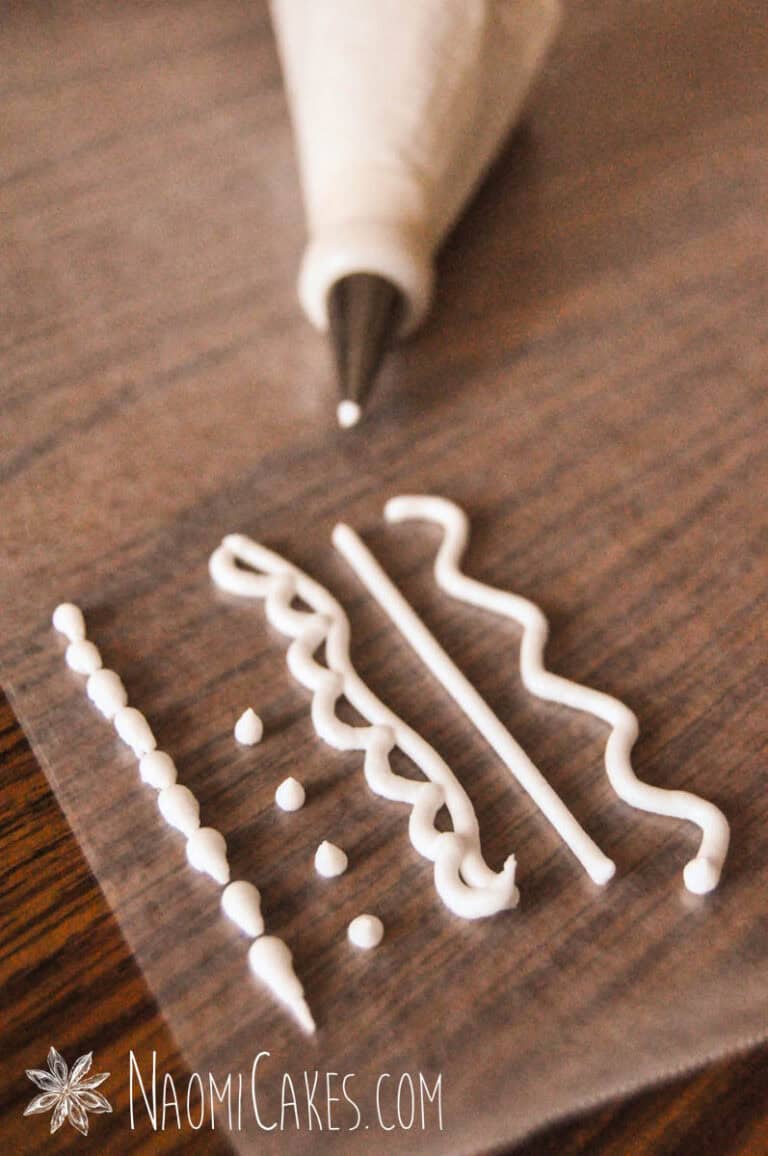 Basic Piping Techniques for Cake Decorating [Tutorial] - NaomiCakes