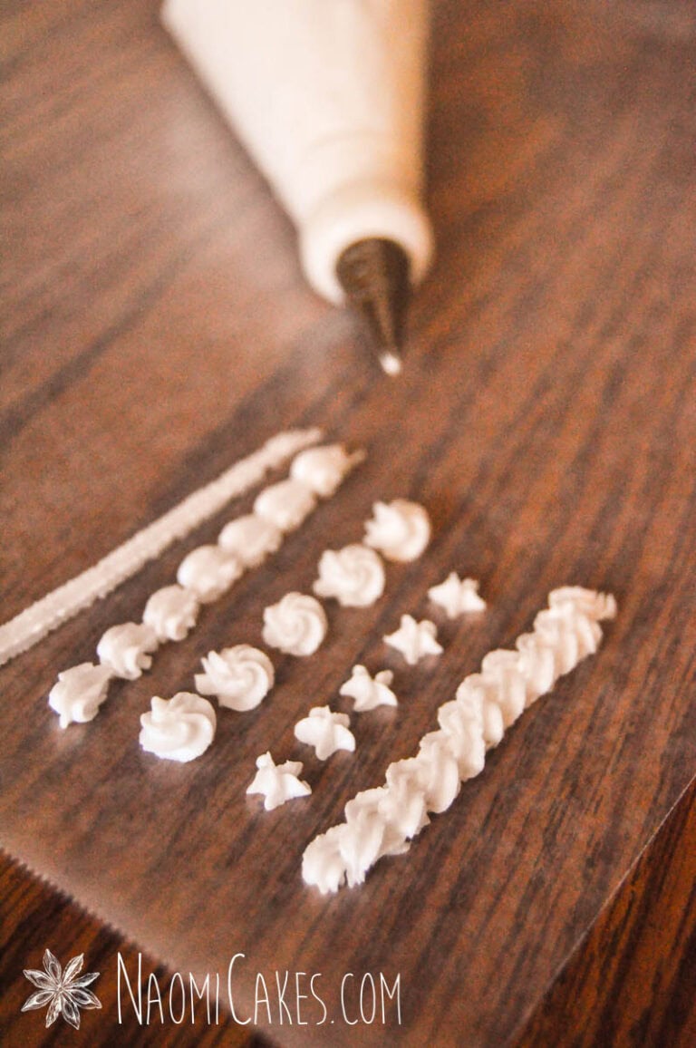 Basic Piping Techniques for Cake Decorating [Tutorial] - NaomiCakes