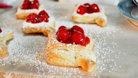 Easy Cherry Pastries [Recipe] - NaomiCakes