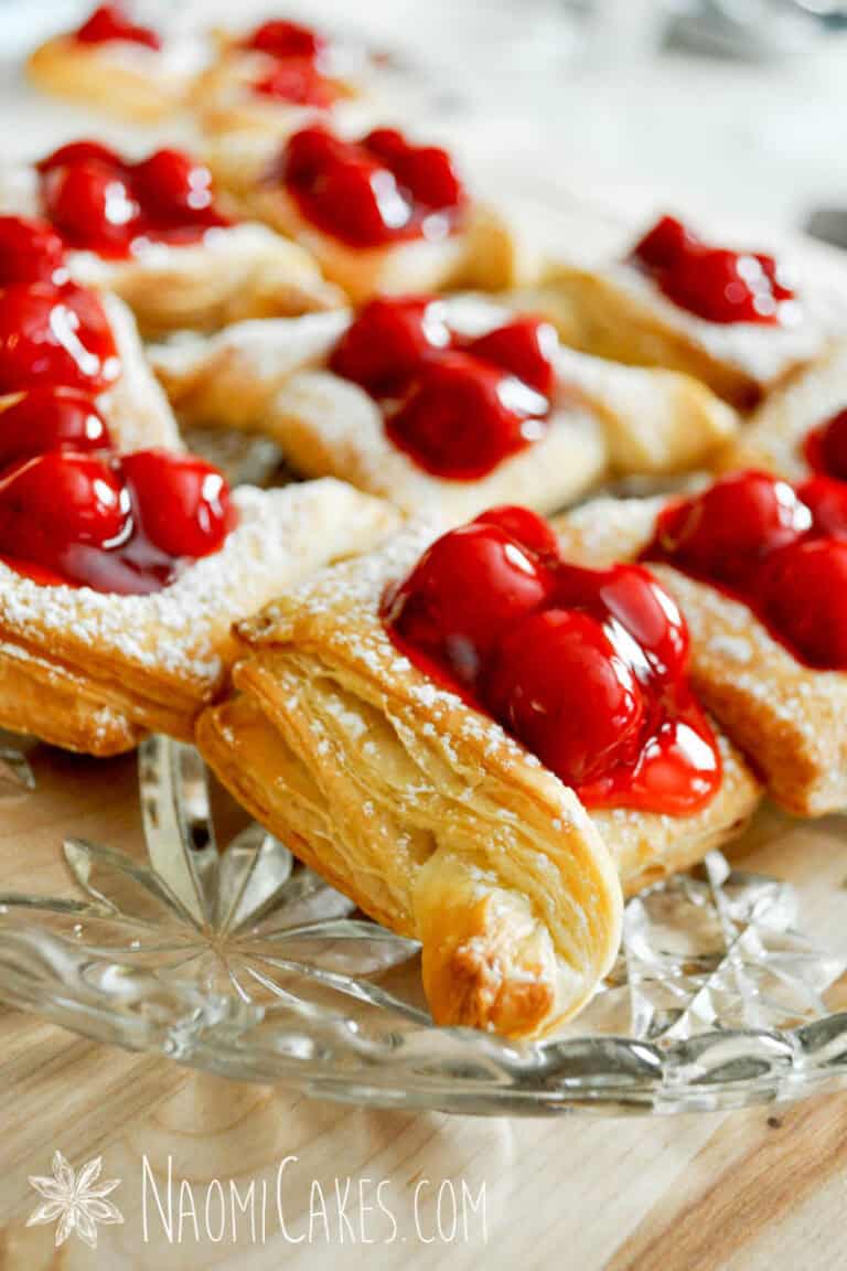 Easy Cherry Pastries [Recipe] - NaomiCakes
