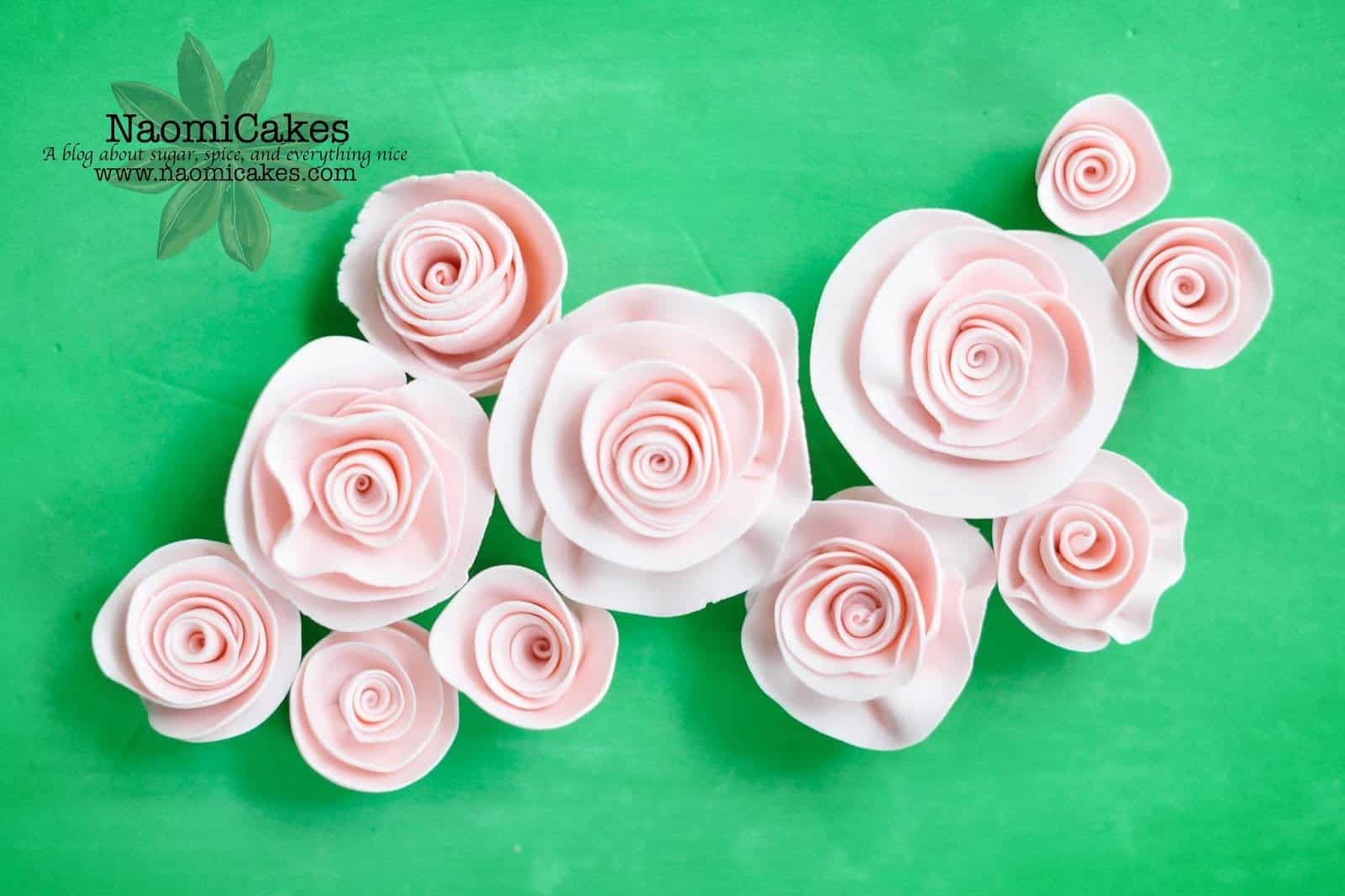 How to Make Gum Paste Ribbon Roses [Tutorial] - NaomiCakes
