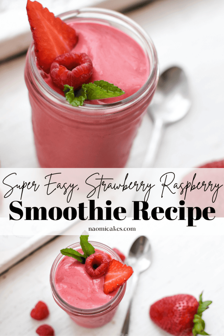 Strawberry Raspberry Smoothie [Recipe] - NaomiCakes