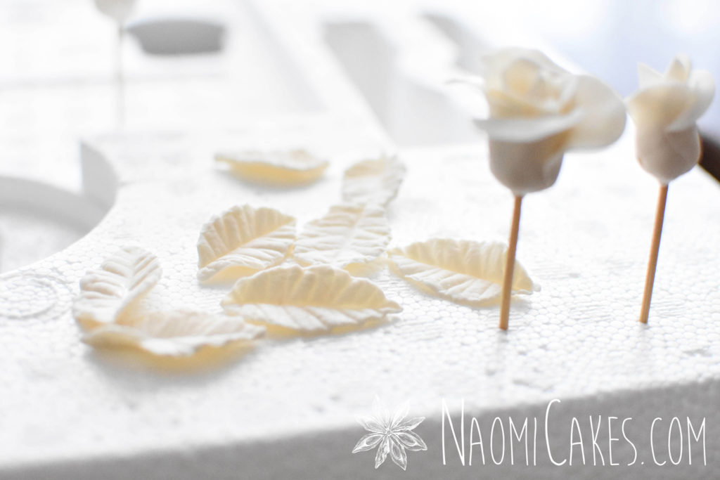 Gum Paste Rose Leaves - NaomiCakes