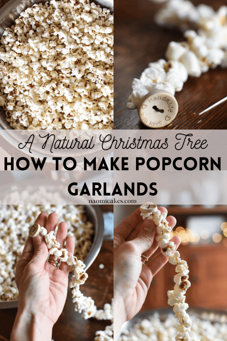A Natural Christmas Tree: Popcorn Garlands DIY [Tutorial] - NaomiCakes