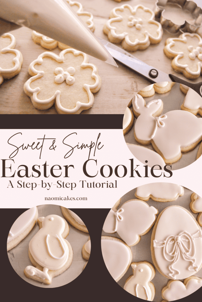 Simple Easter Cookies [Decorating Tutorial] - NaomiCakes