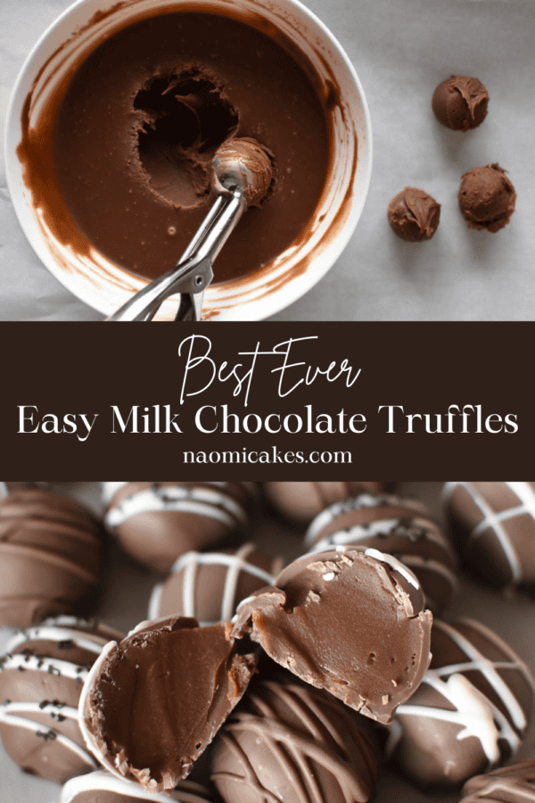 Easy Milk Chocolate Truffles [Recipe] - NaomiCakes