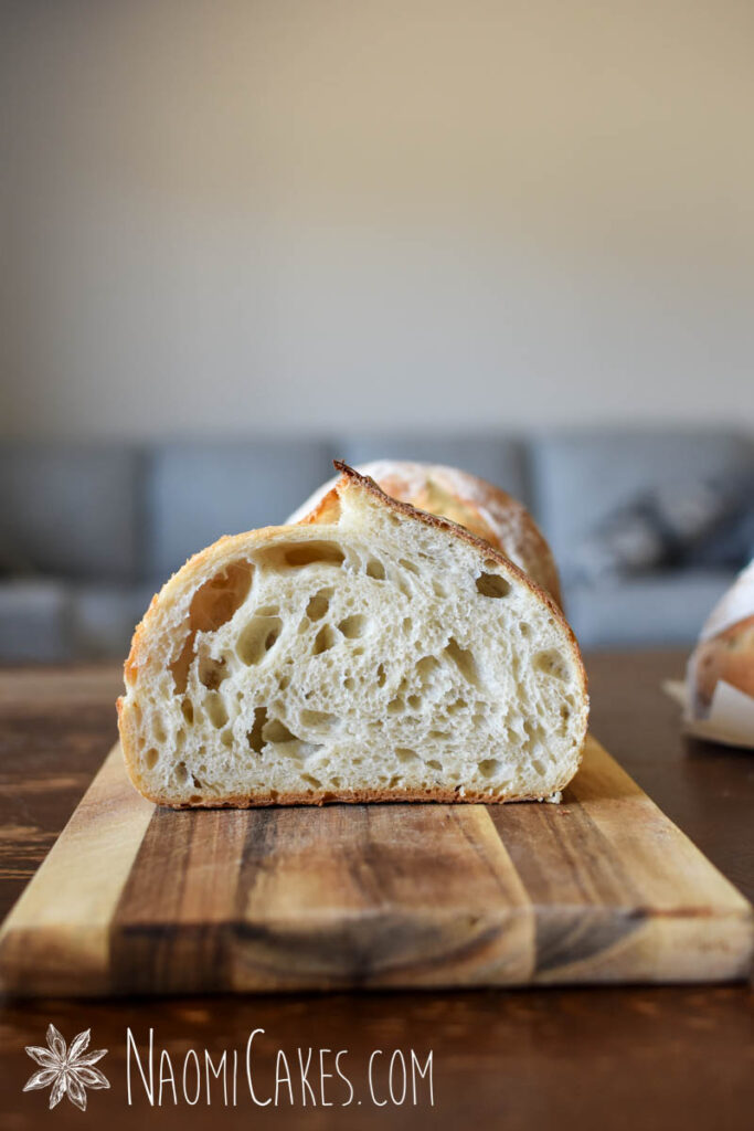 Easy No-Knead White Sourdough Bread [Recipe] - NaomiCakes
