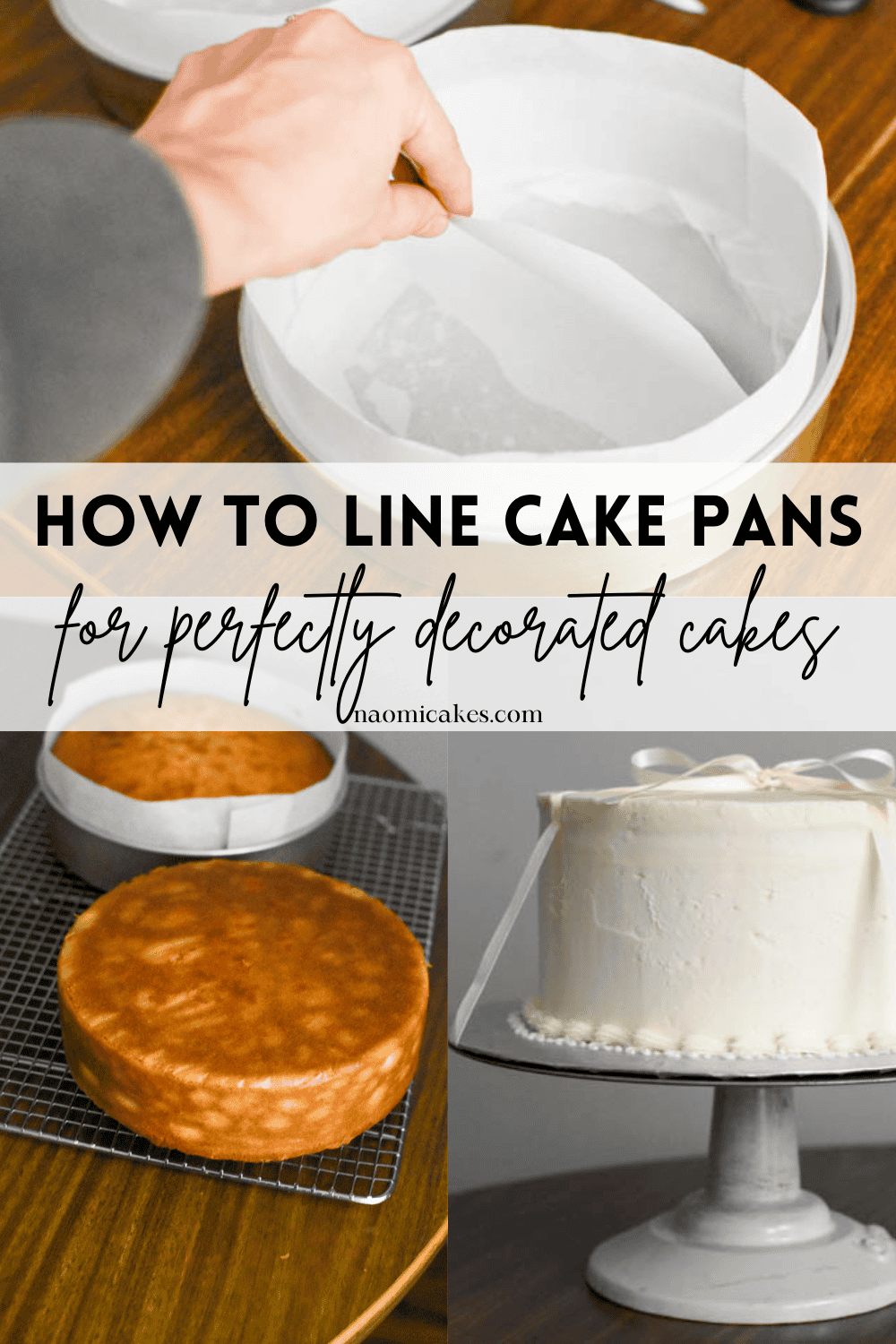 How to Line Cake Pans with Parchment Paper [Tutorial] - NaomiCakes