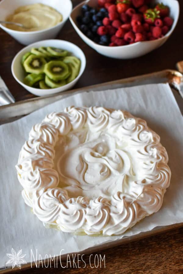 Creamy Custard Pavlova [Recipe] - NaomiCakes