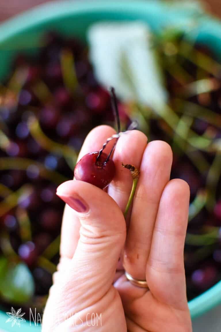 How to Pit Cherries Without a Cherry Pitter [Tutorial] - NaomiCakes