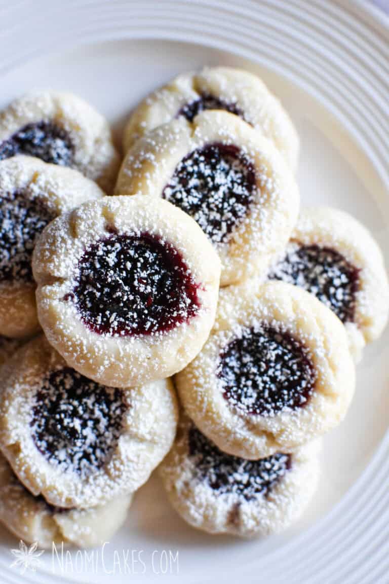Easy Jam Thumbprint Shortbread Cookies [Recipe] - NaomiCakes